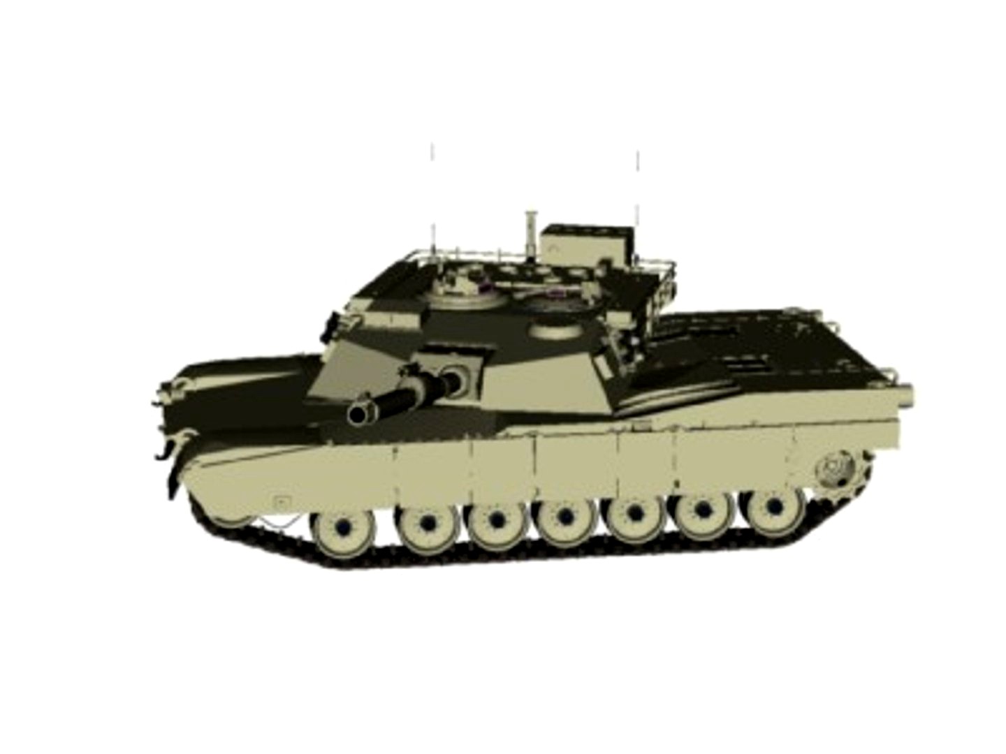 M1A1 Abrams Tank 3d model