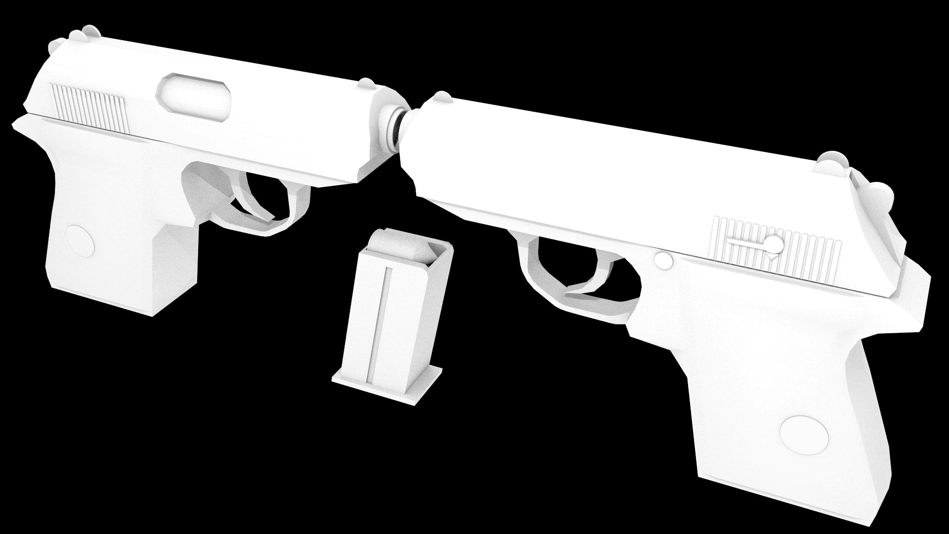 Walther PPK Pistol 3d model