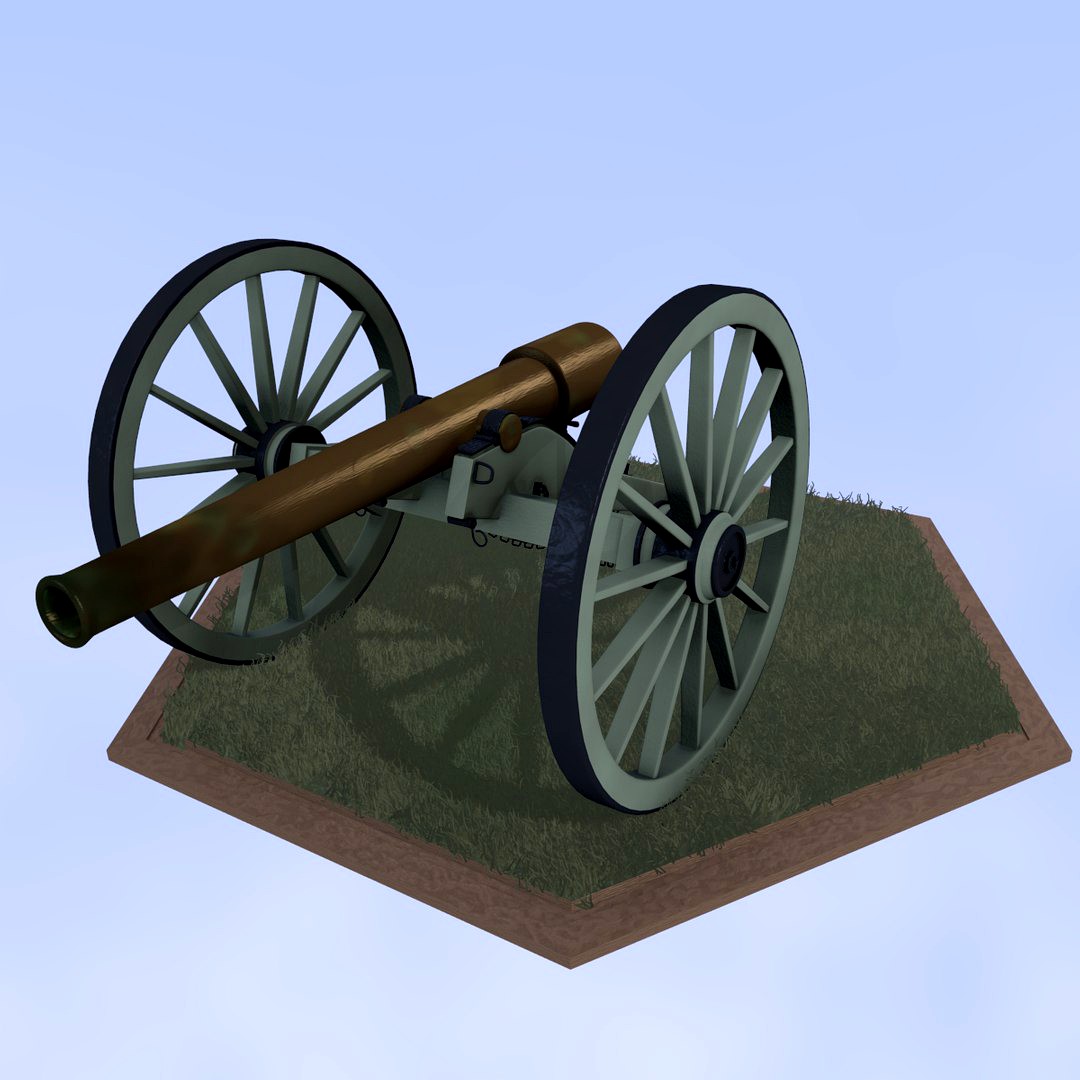 Parrott 10lb Rifle (Civil War cannon) 3d model