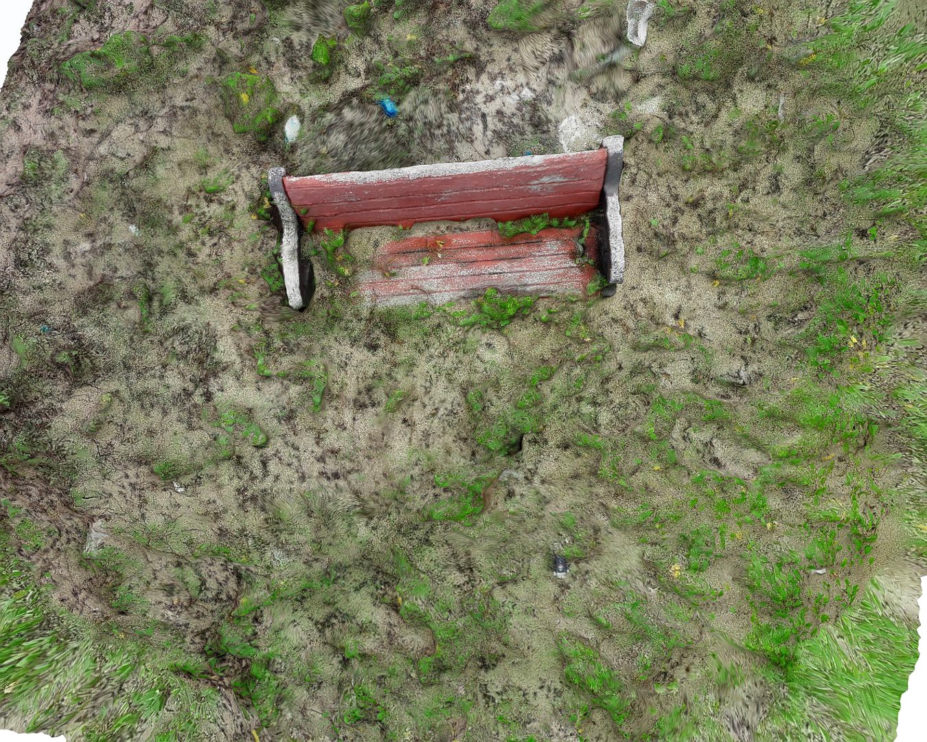 3d scan garden cement chair model