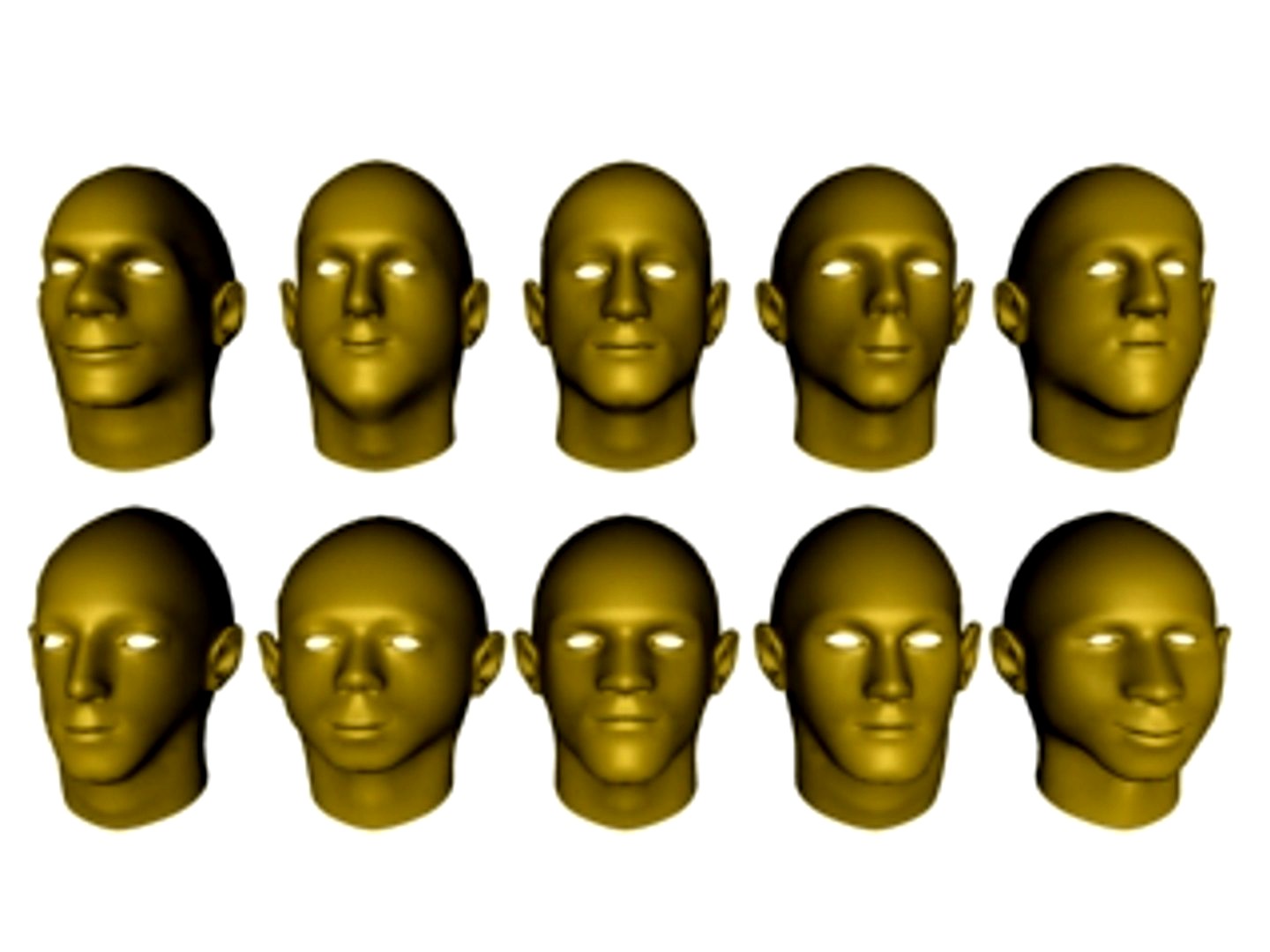 10 male heads package v1.max 3d model