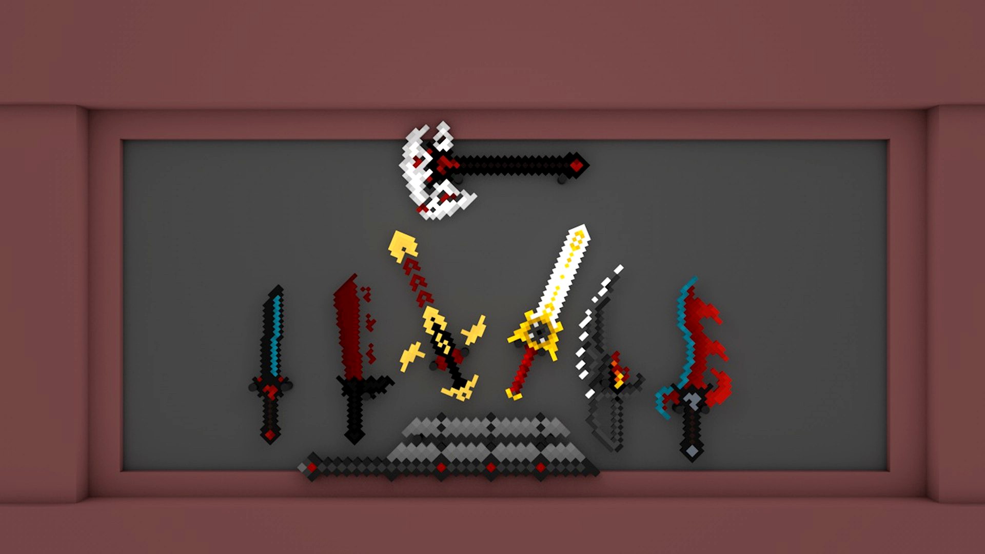 Minecraft Weapon Model Pack 3d