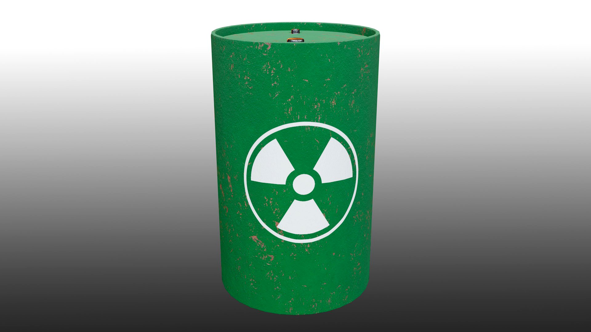 Radiation Waste Green Barrel 3d model