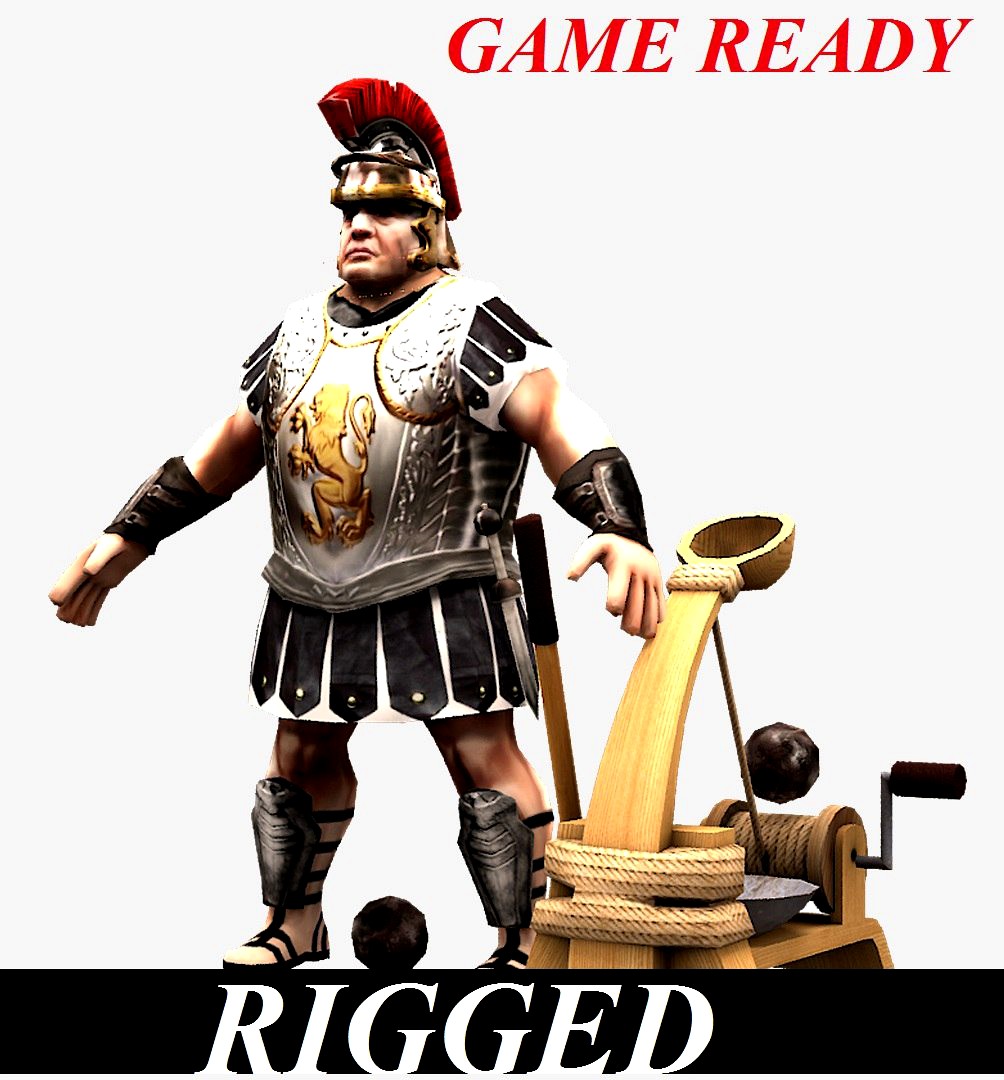 Roman catapult 3d model