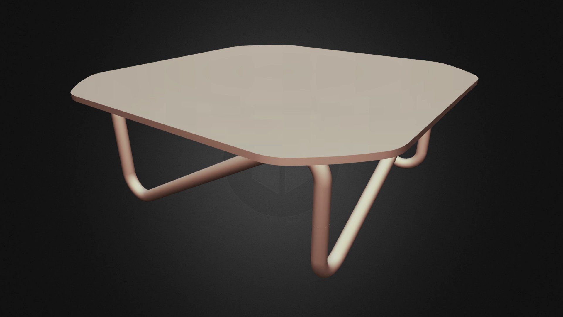 Round Aluminum Wave Table 3d model