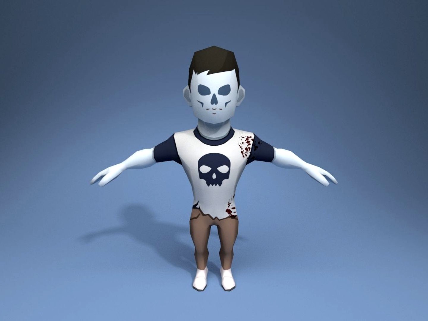 Zombie 2 VR / AR / low-poly 3D model