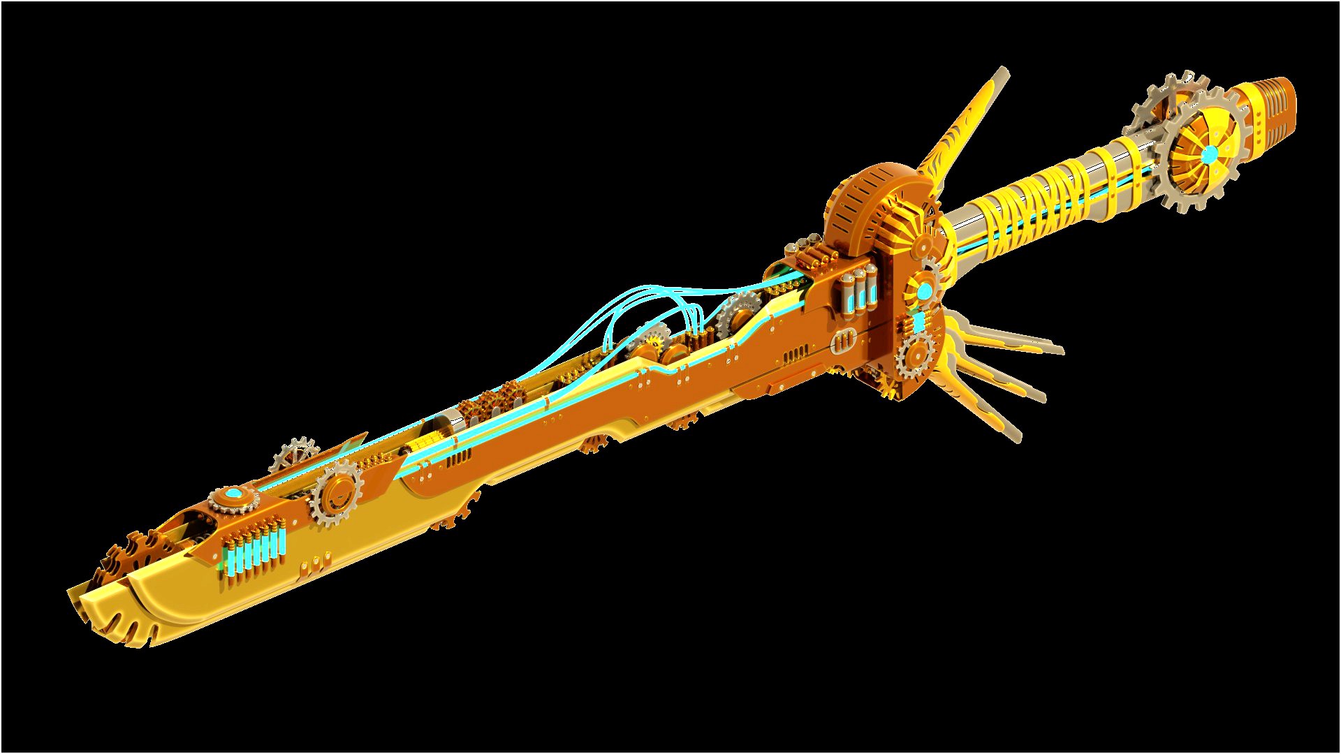 Steampunk Sword 3d model