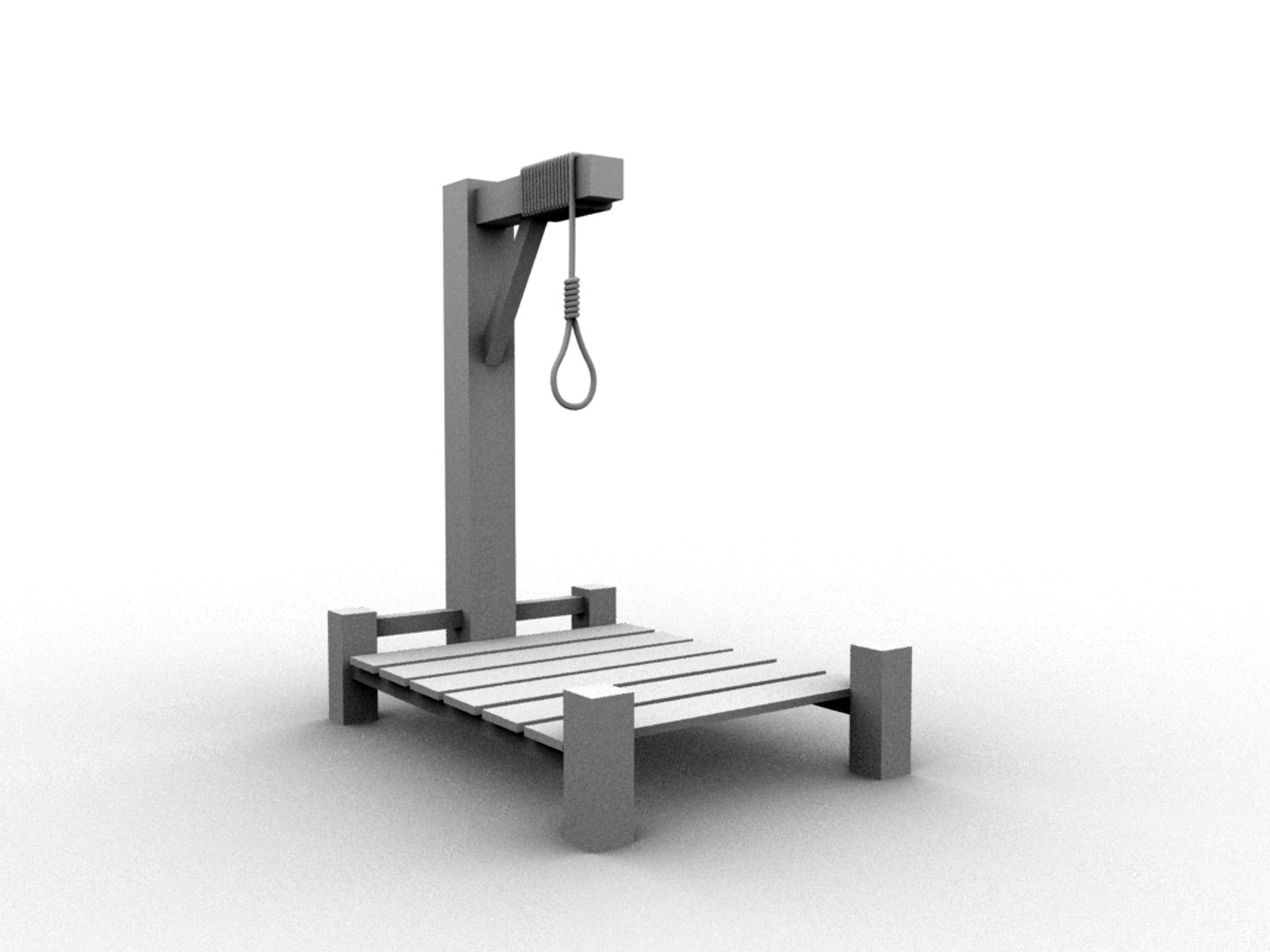 Medieval Gallows 3d model
