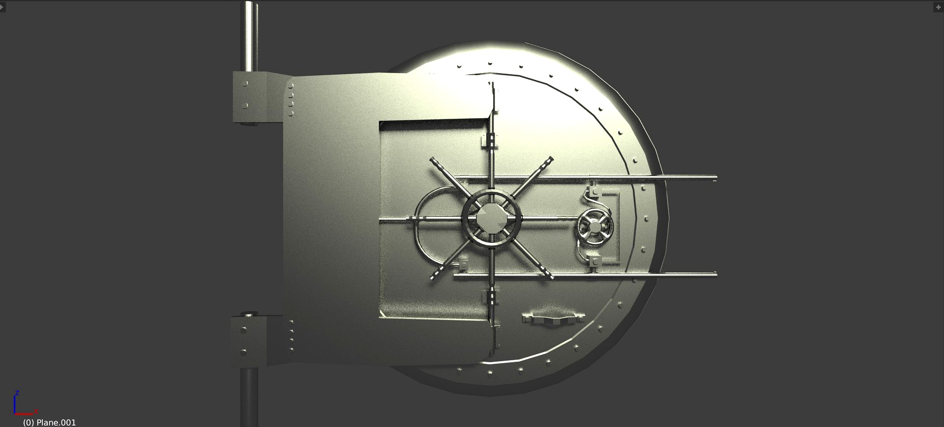 Bank Safe With interior Scene 3d model