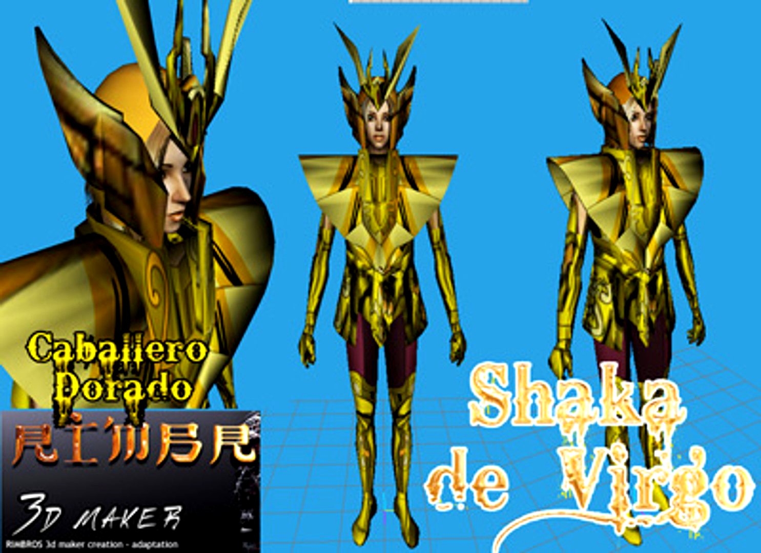 Saint Seiya Shaka de Virgo 3d model