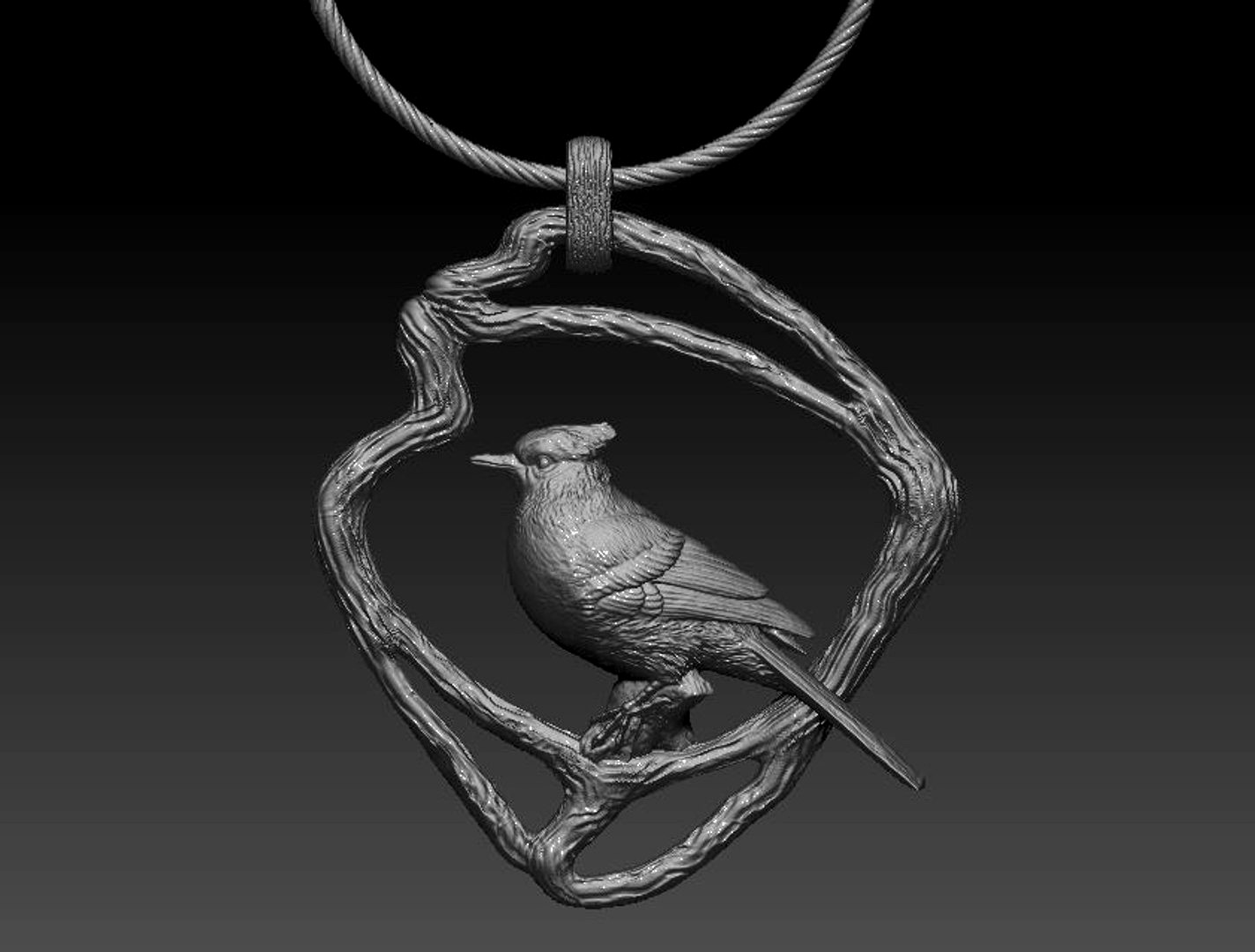 Pendan Blue Jay 3d model