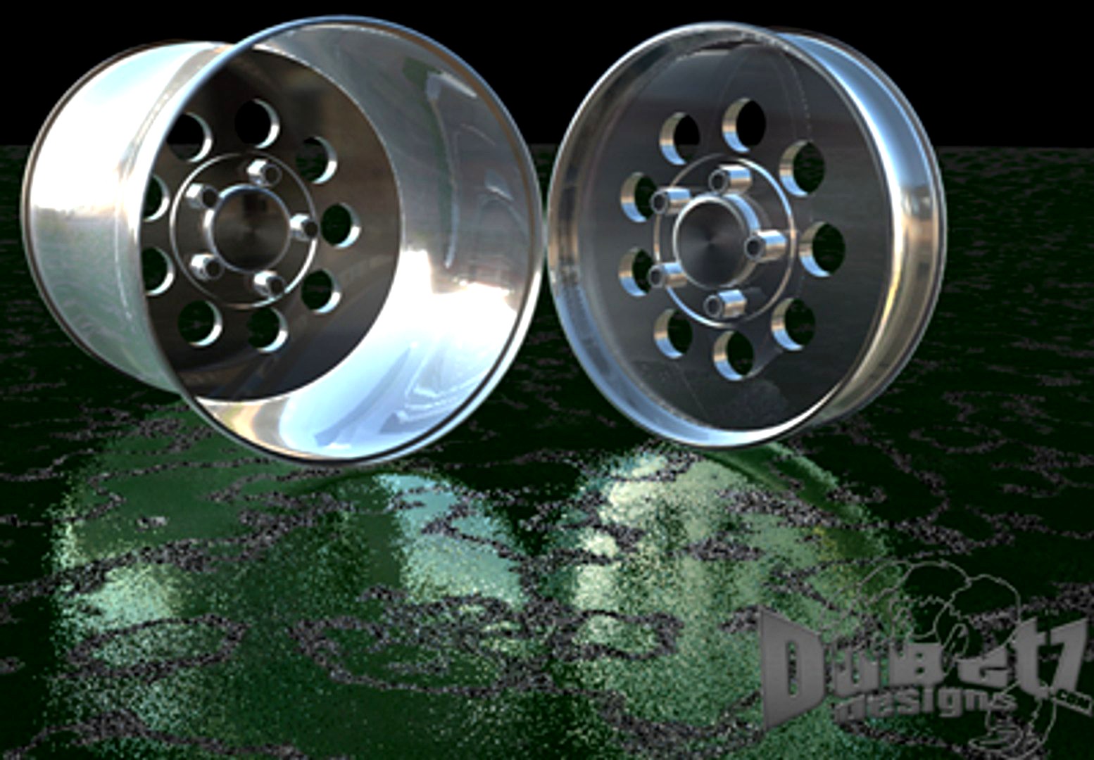 Drag Pack Cragar Street Lite Wheels 3d model