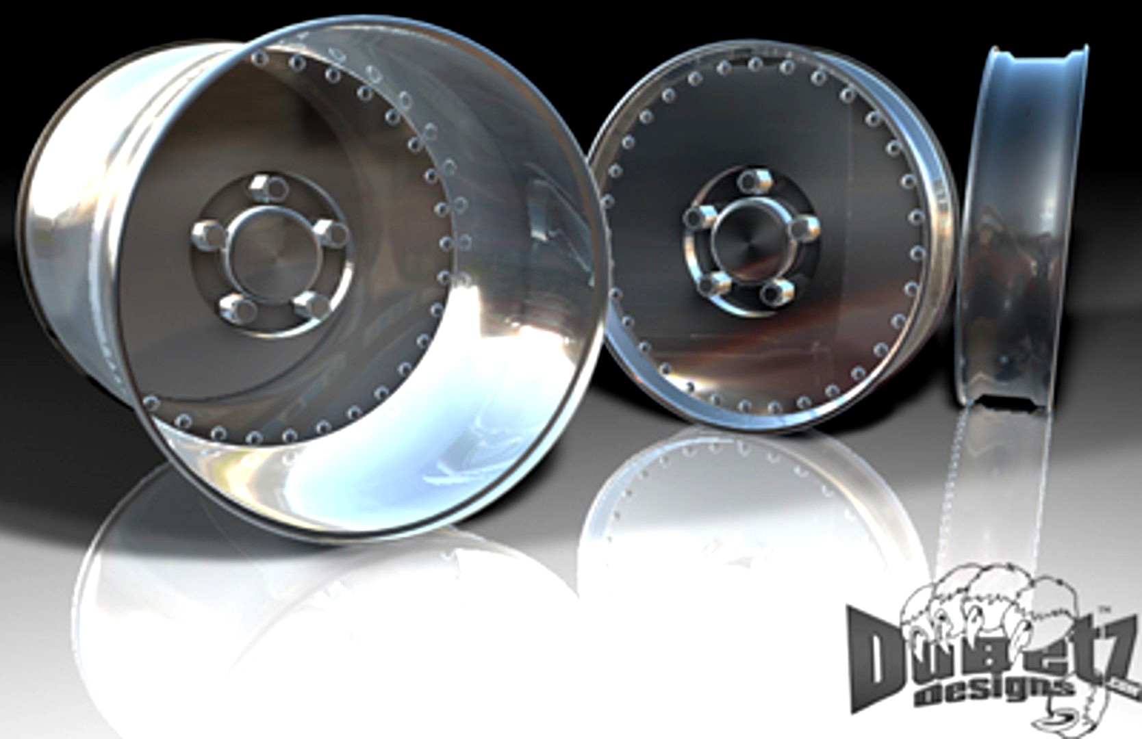 Drag Pack Centerline Auto Drag Wheels 3d model