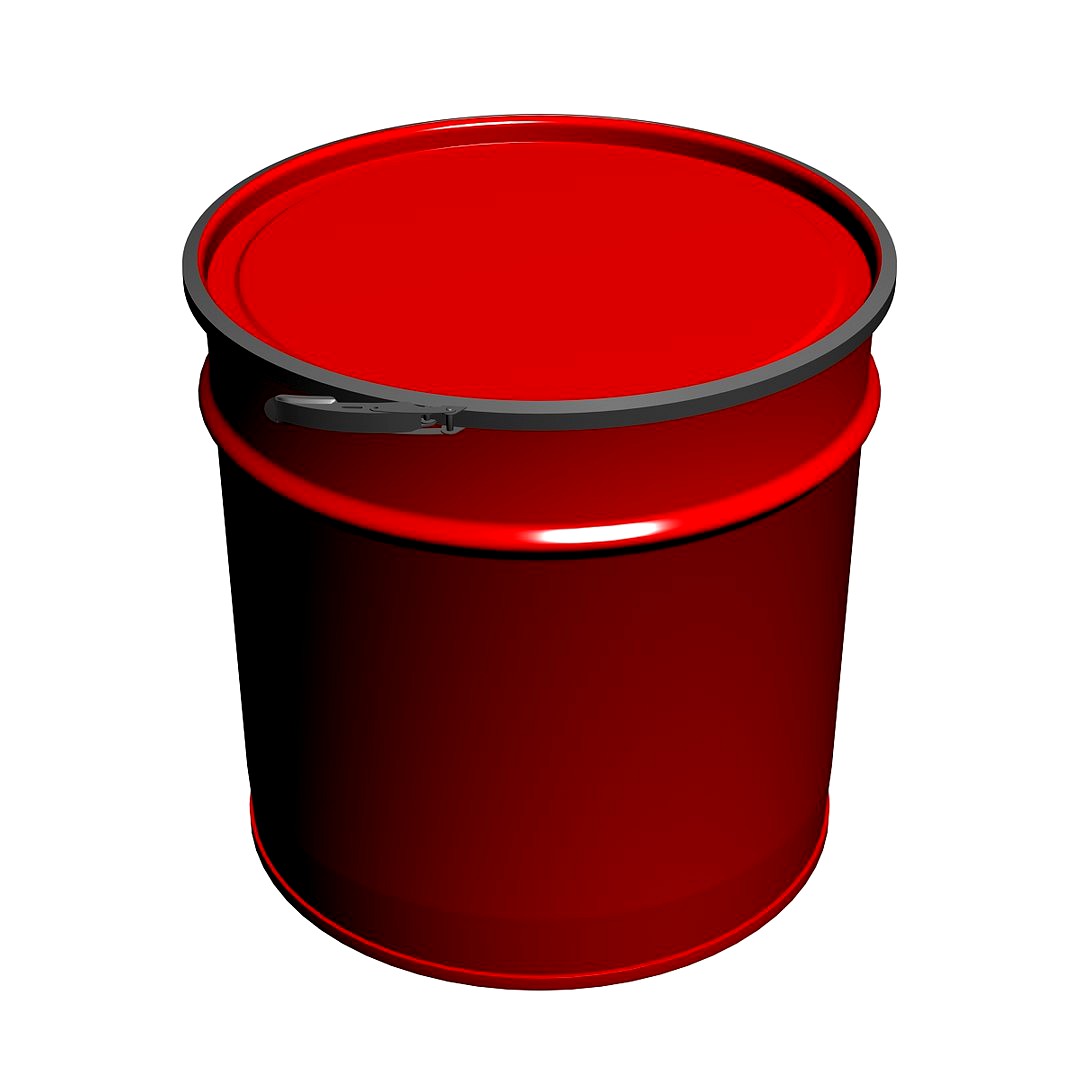 Tapered metal barrel with rings 3d model