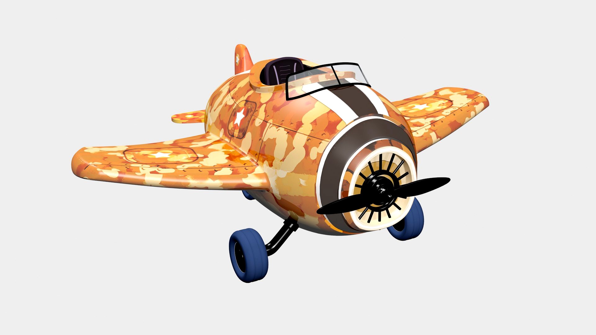 Cartoon Airplane 3d model