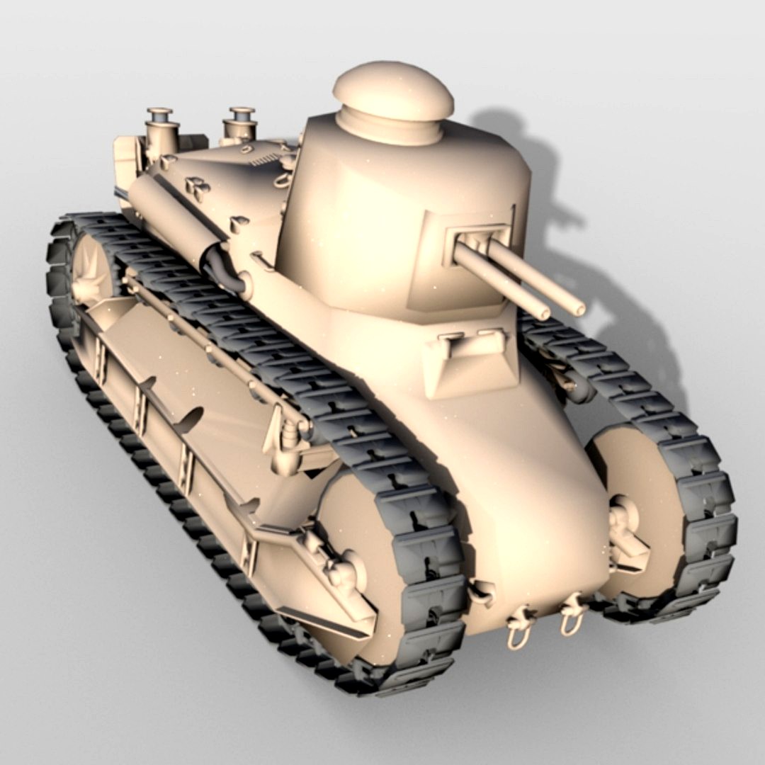 Renault Military Tank 3d model