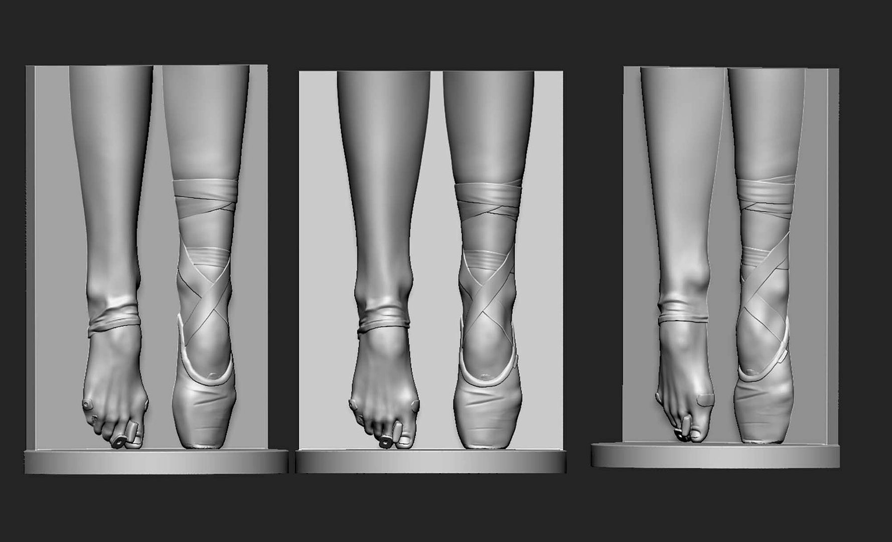 Ballerina legs for 3d printing model