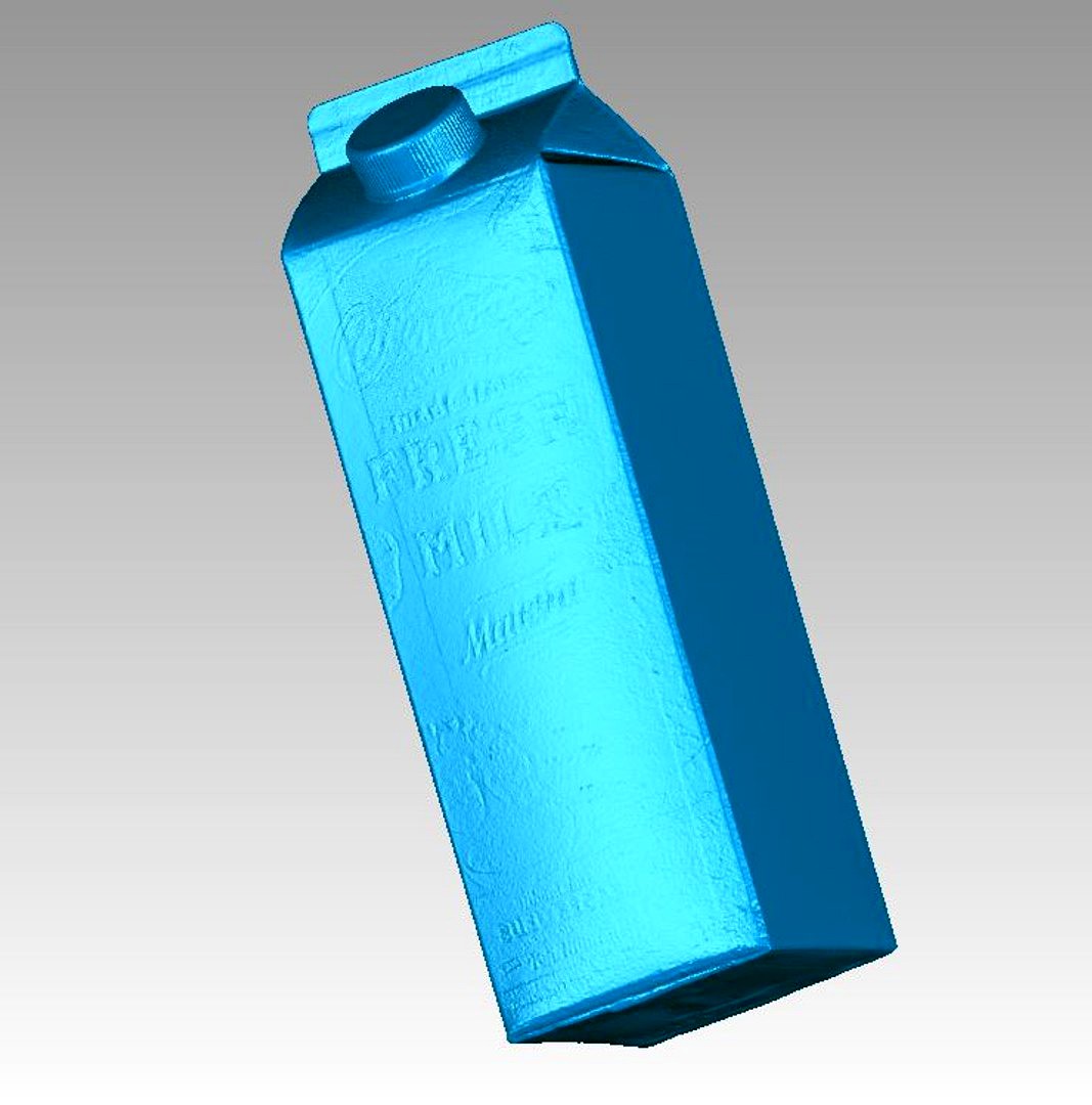 Real Milk Box 1 Liter Carton 3D Scan model