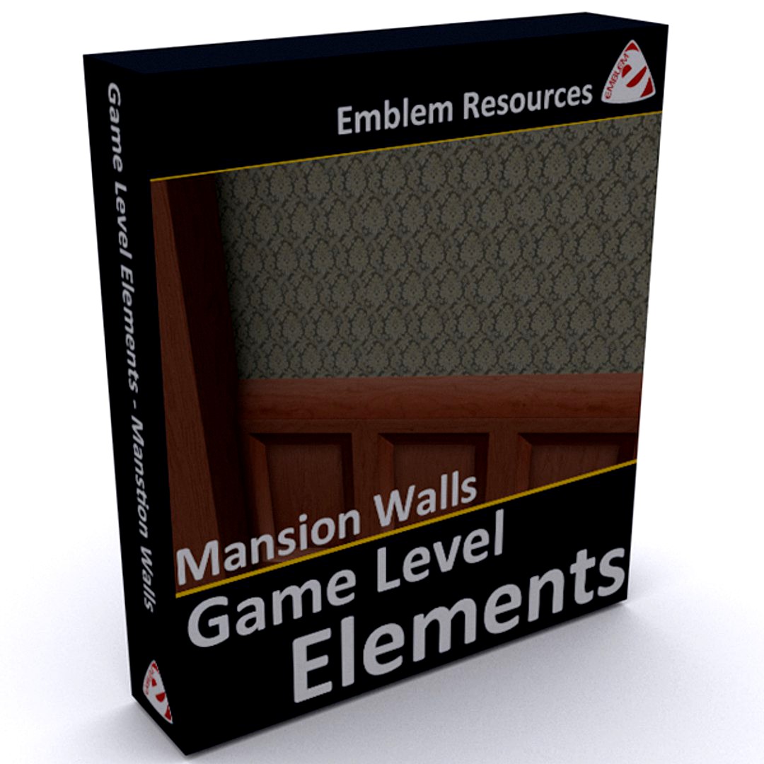 Game Level Elements - Mansion Walls 3d model