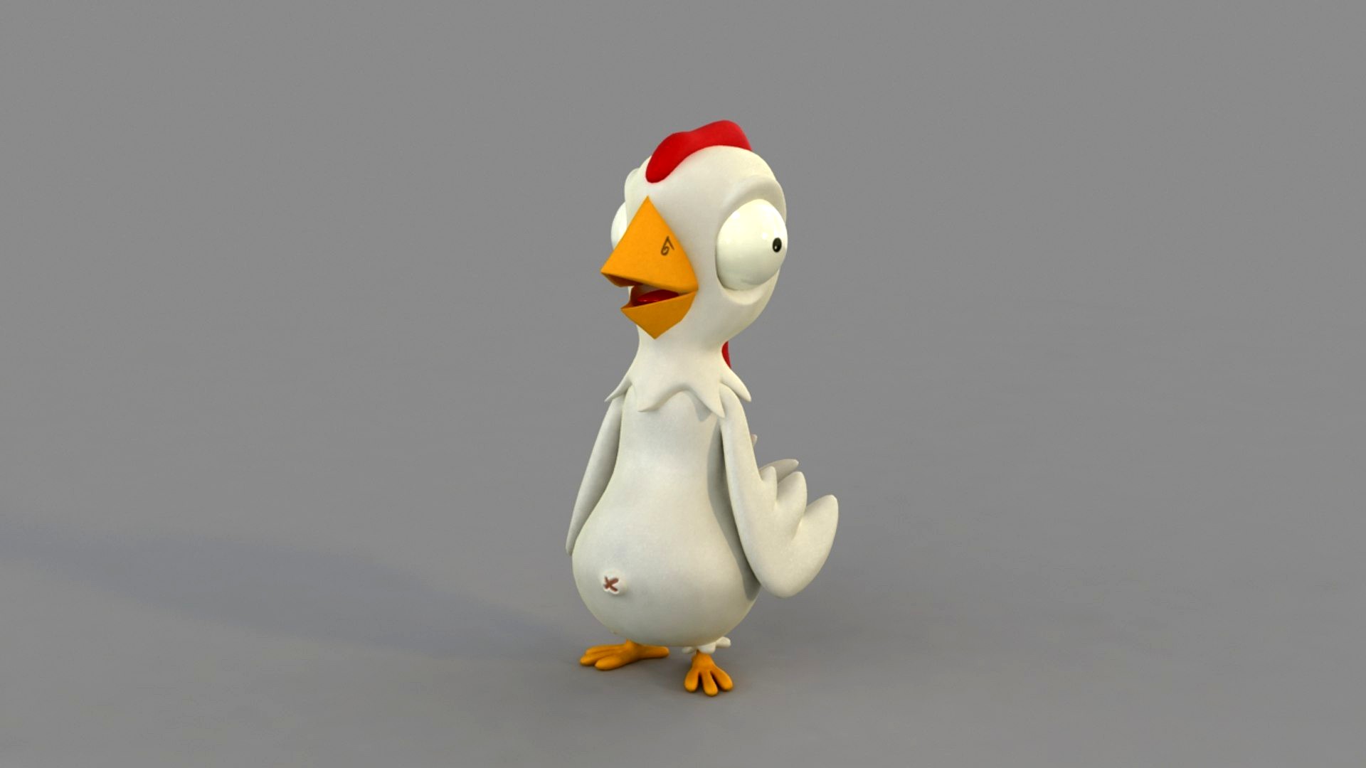 Chicken Cartoon 3d model