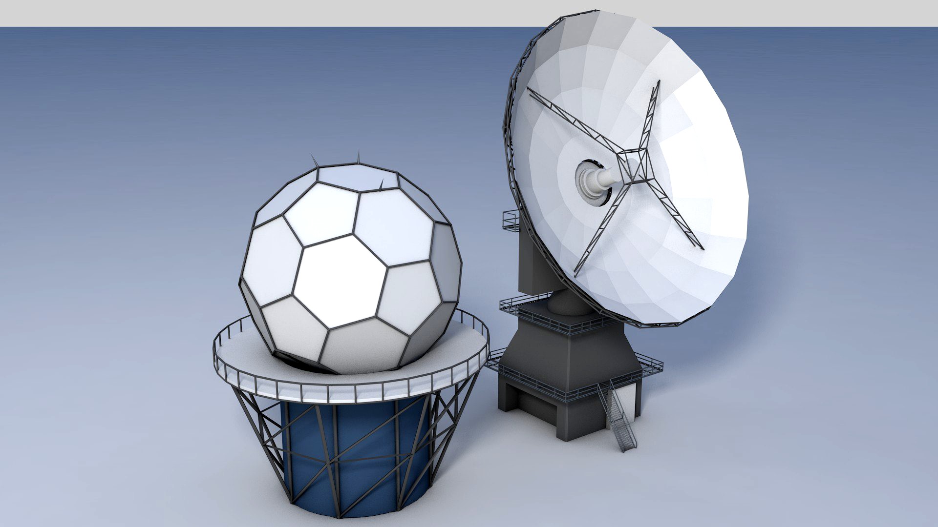 weather radar 3d model