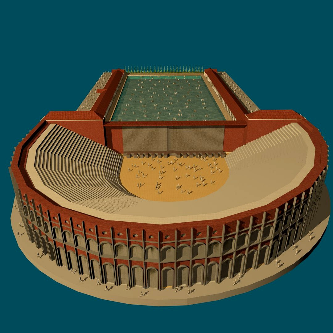 Theatre Odeon Rome antique 3d model