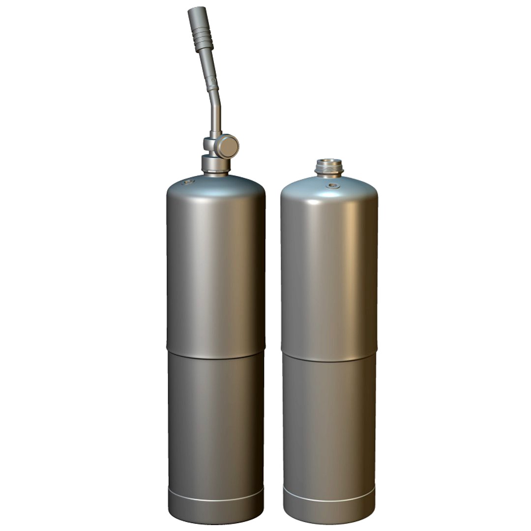 Propane Torch and Tank 3d model