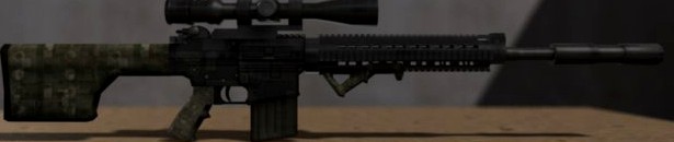 Modern weapon SR25 SR25 animated 3D Model