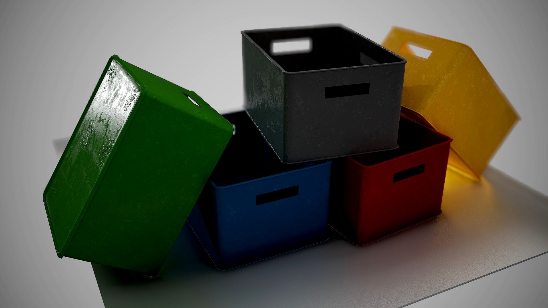 Plastic Box PBR Game ready 3d model