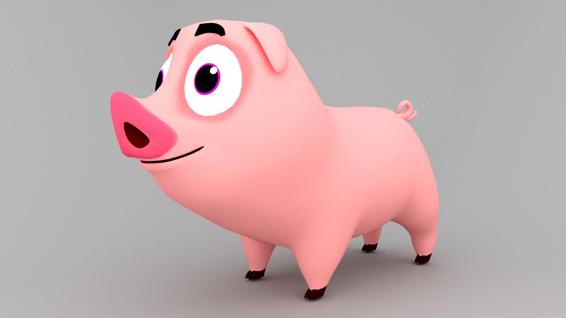 Cartoon Pig 3d model
