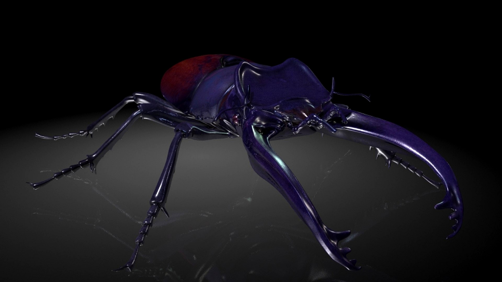 Antlers spade armour / insects 3d model