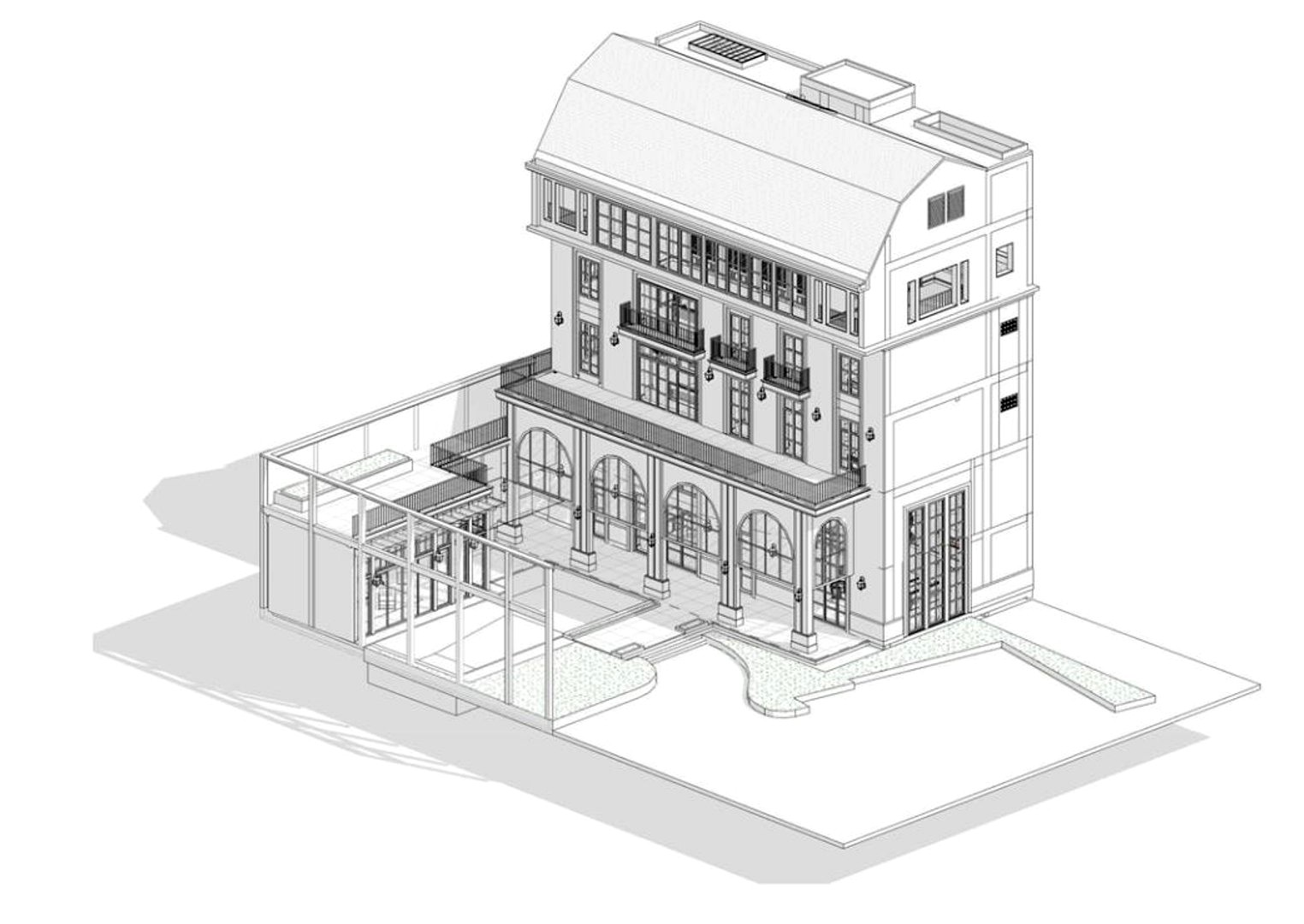 Ceo-classical building revit model 3d