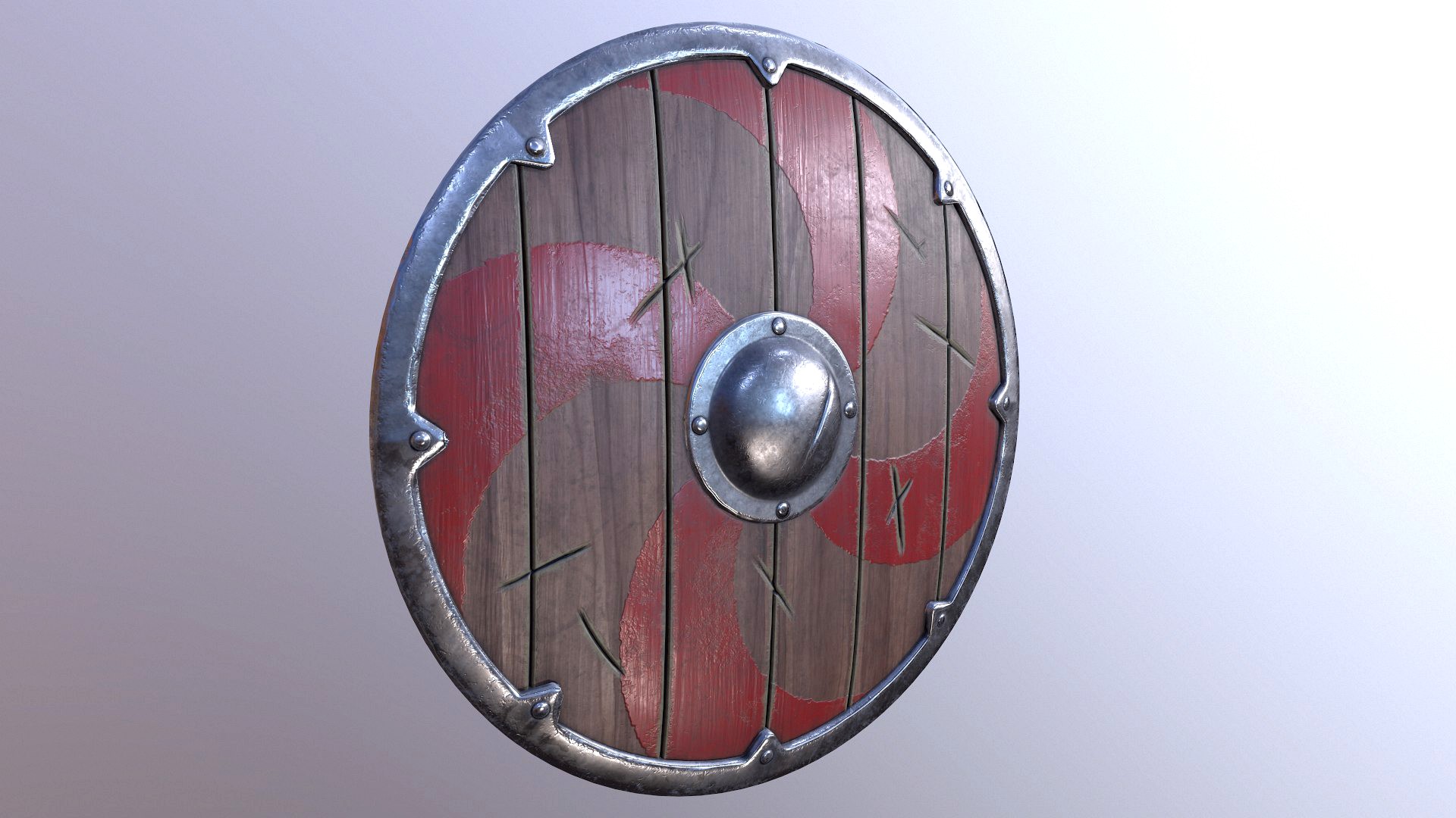 Viking Shield Low Poly Game Ready 3d model