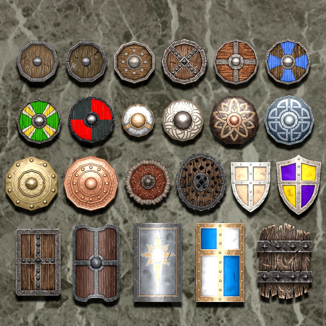 Fantasy Armory - Basic Shield Collection Vol.01 3d model