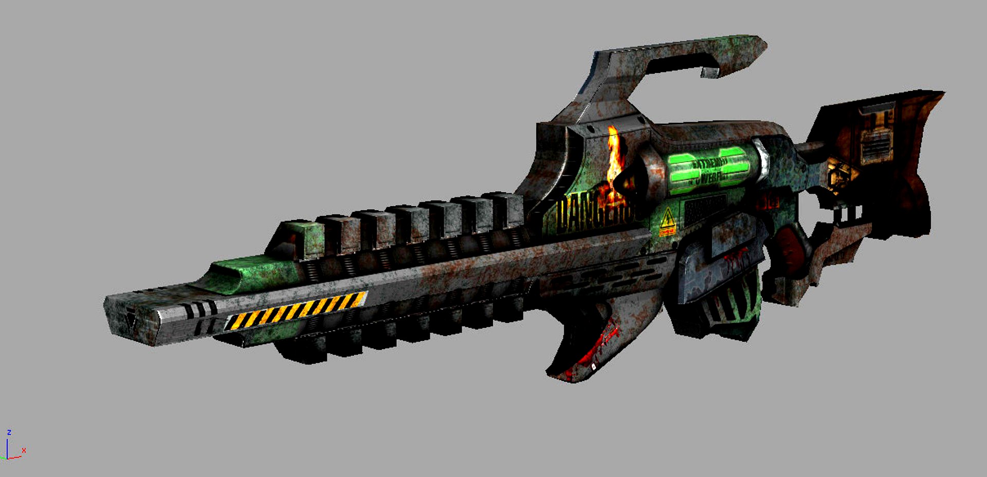 Gauss rifle low poly 3d model