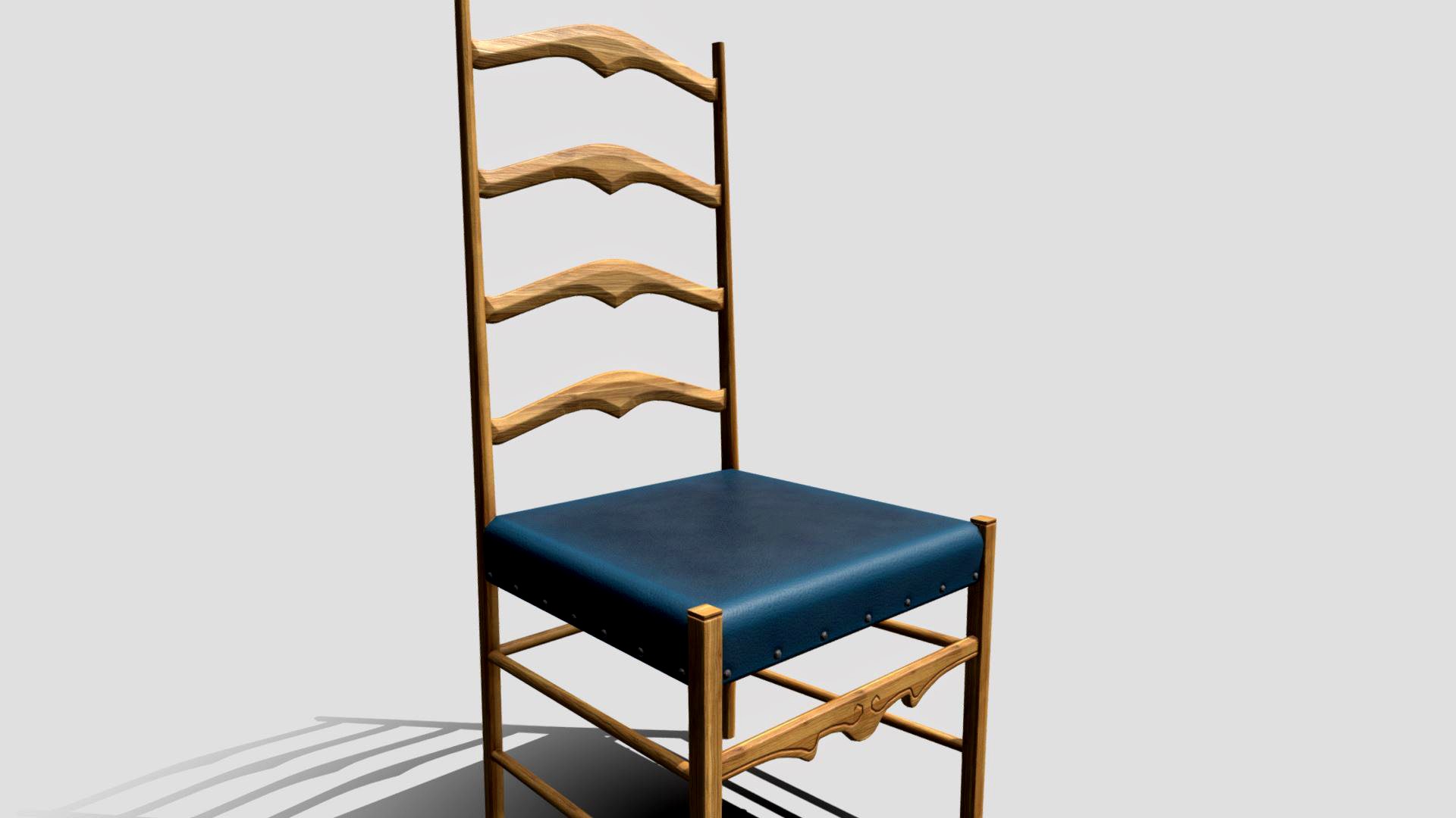 Game Ready Kitchen Chair 3d model
