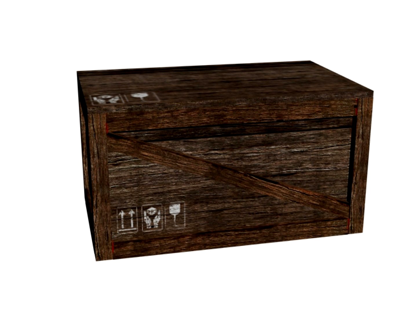 Wooden Box 3d model