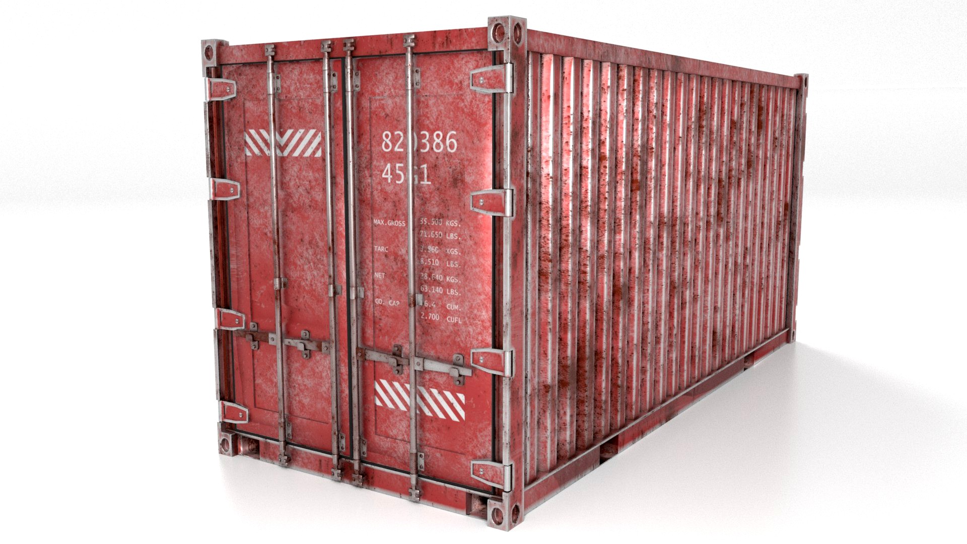 Old Shipping Container 3D Model