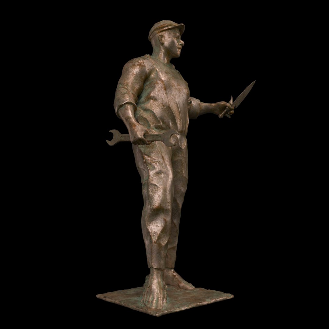 3D Statue Worker Model