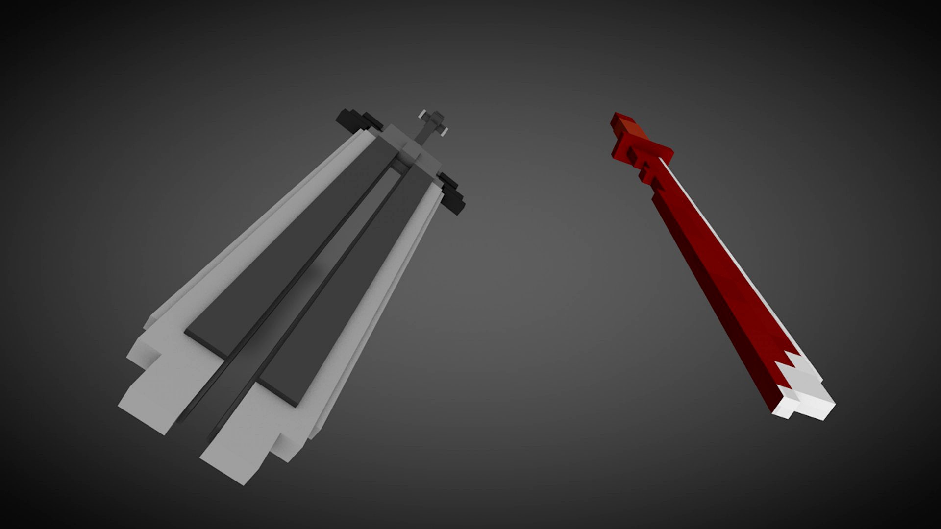 Minecraft swords 3d model