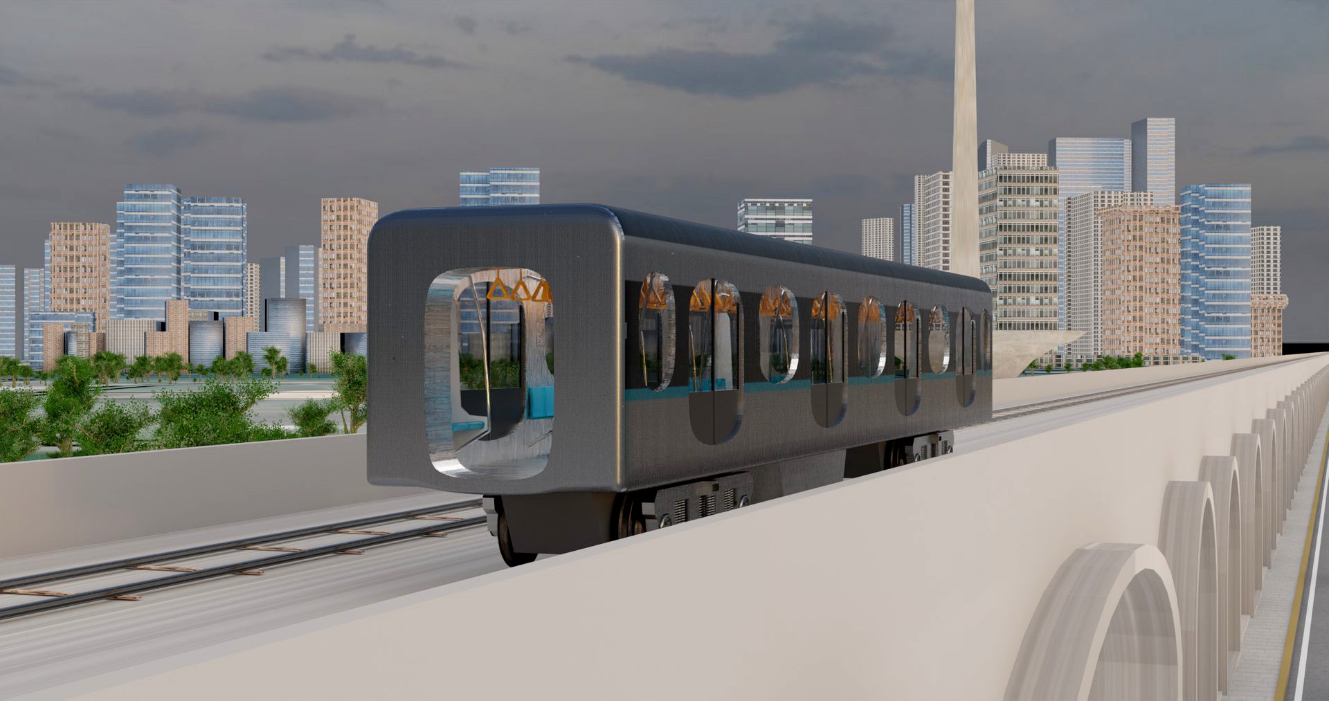 MRT Jakarta Carriage mrt 3d model