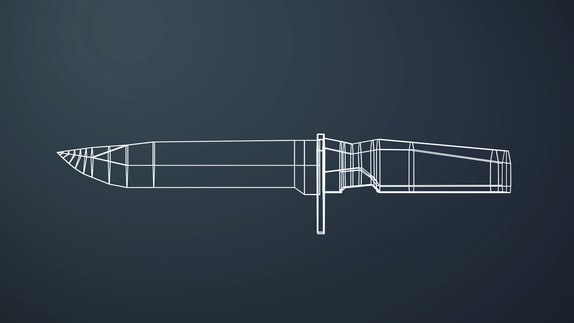 Kombat Knife Game Ready 3d model