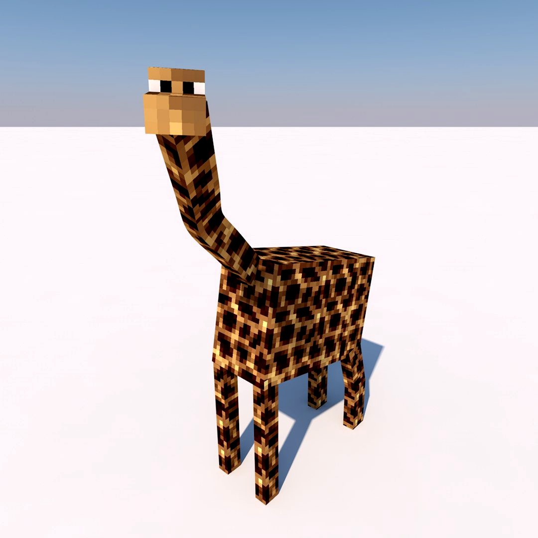 Giraffe Minecraft Rig 3d model