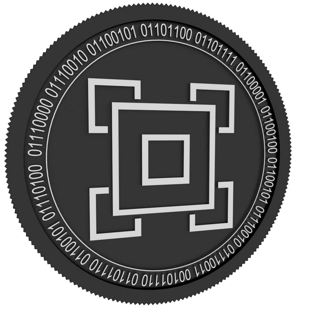 Amino Network black coin 3d model
