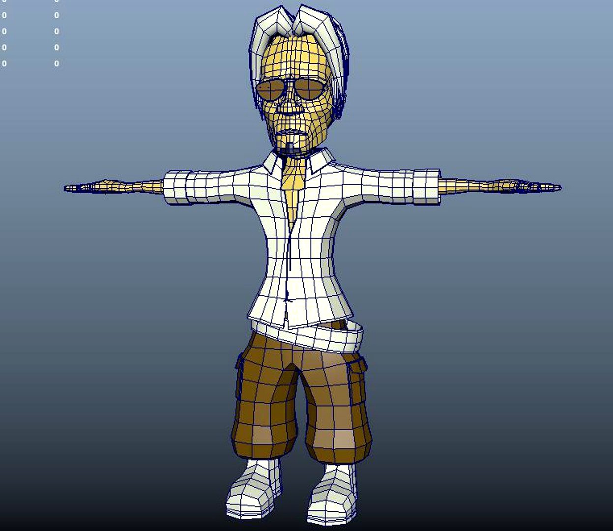 Cartoon old age 3d model