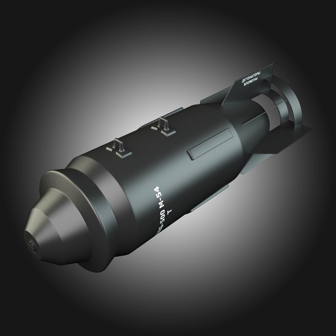 FAB-500 M-54 Soviet/Russian High Explosive Bomb 3d model