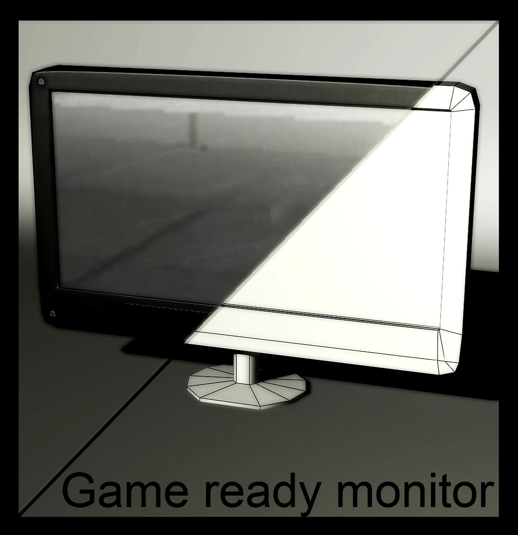 Game ready monitor / monoblock 3d model