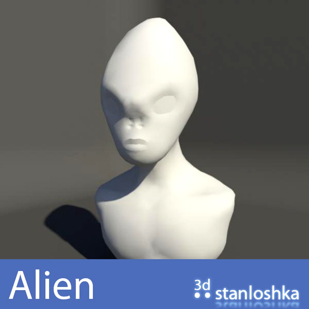 Alien head 3d model