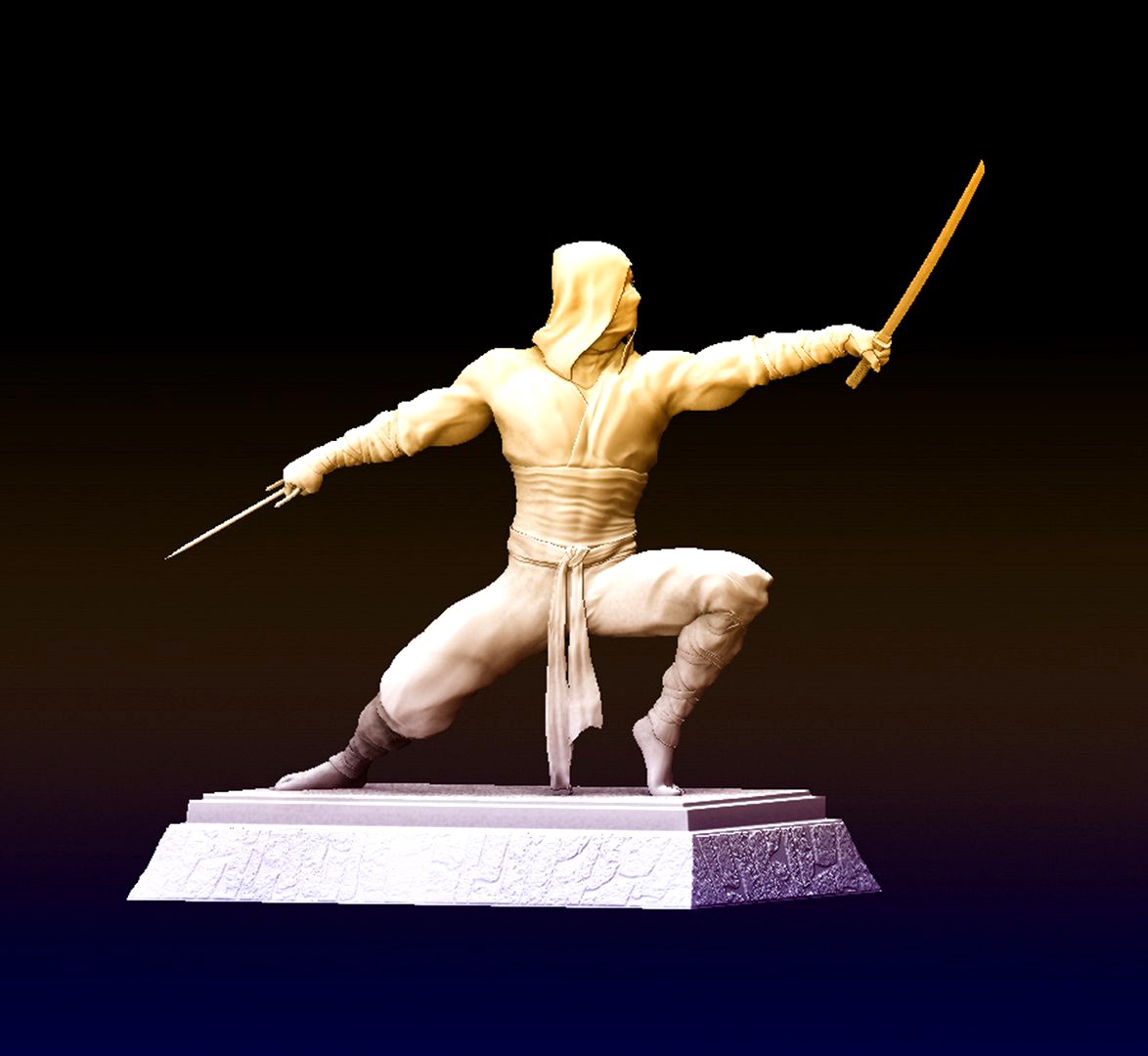 Ninja statue 3d model