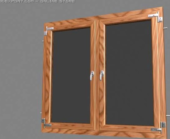 Wooden window 3D Model